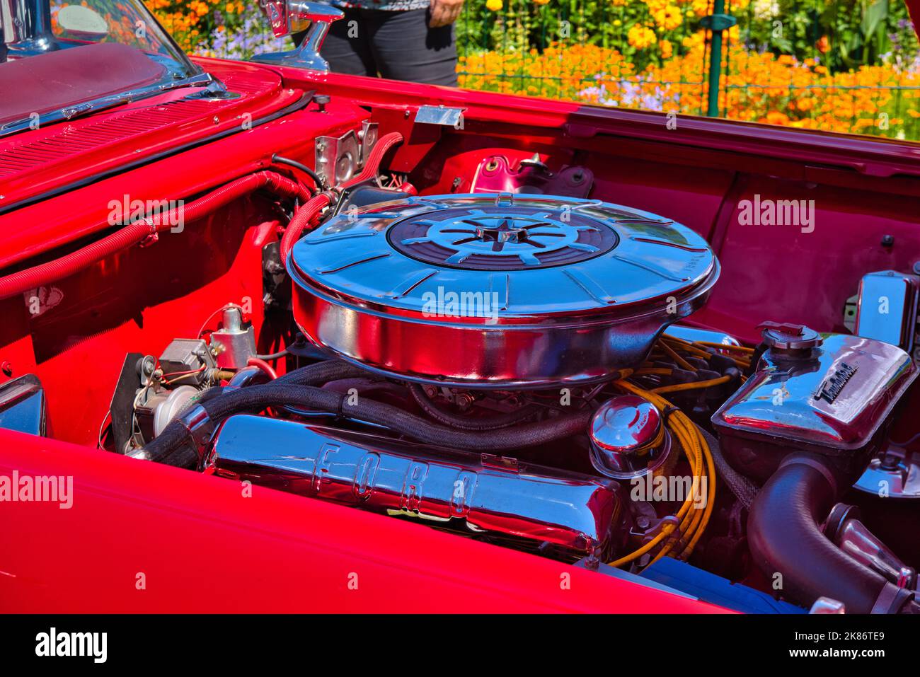 BADEN BADEN, GERMANY - JULY 2022: motor of red white second generation ...