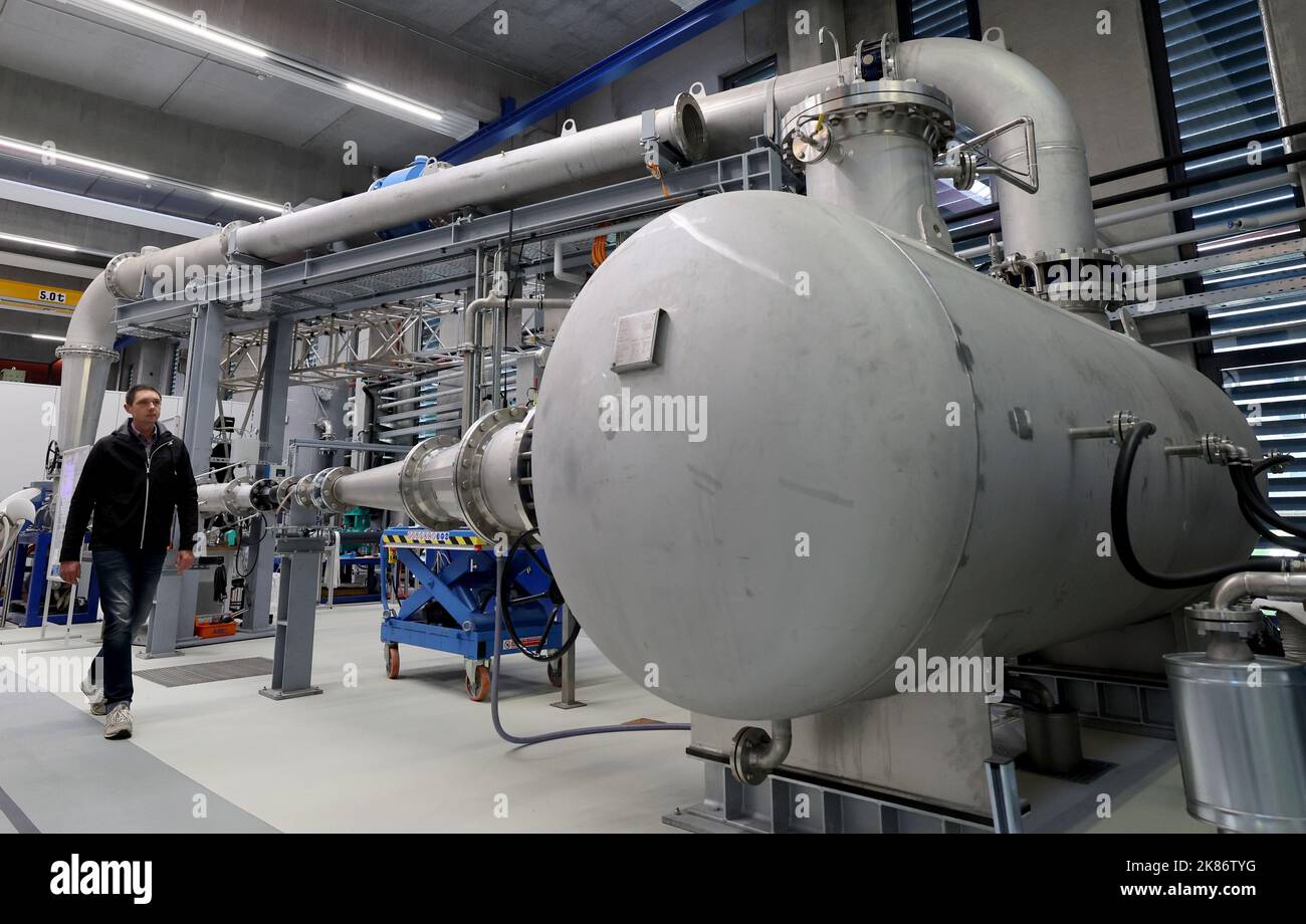 Rostock, Germany. 21st Oct, 2022. Matthias Witte, staff member, walks ...
