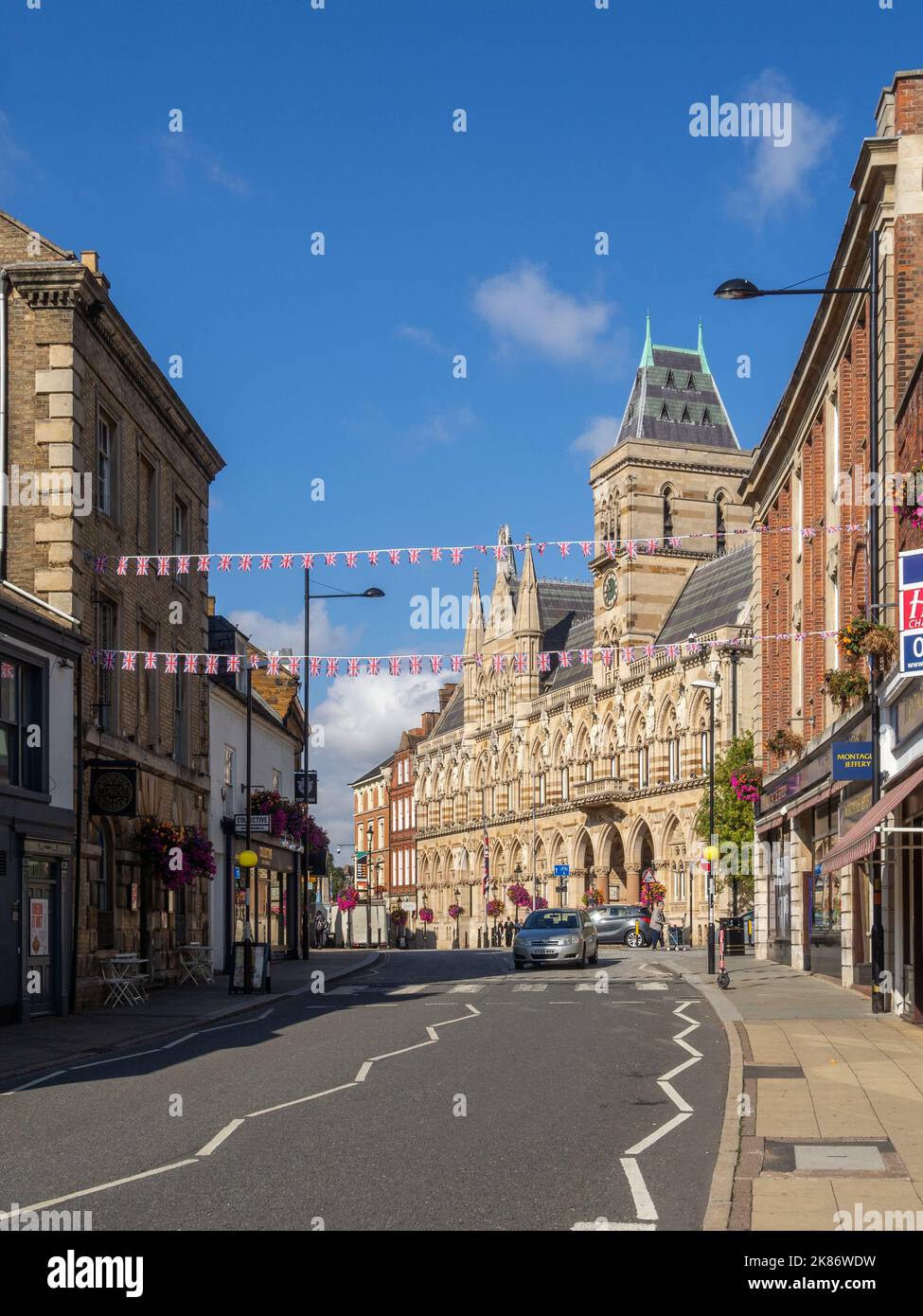 Exterior of Northampton Guildhall built 1861-64 by Edward Godwin in the ...