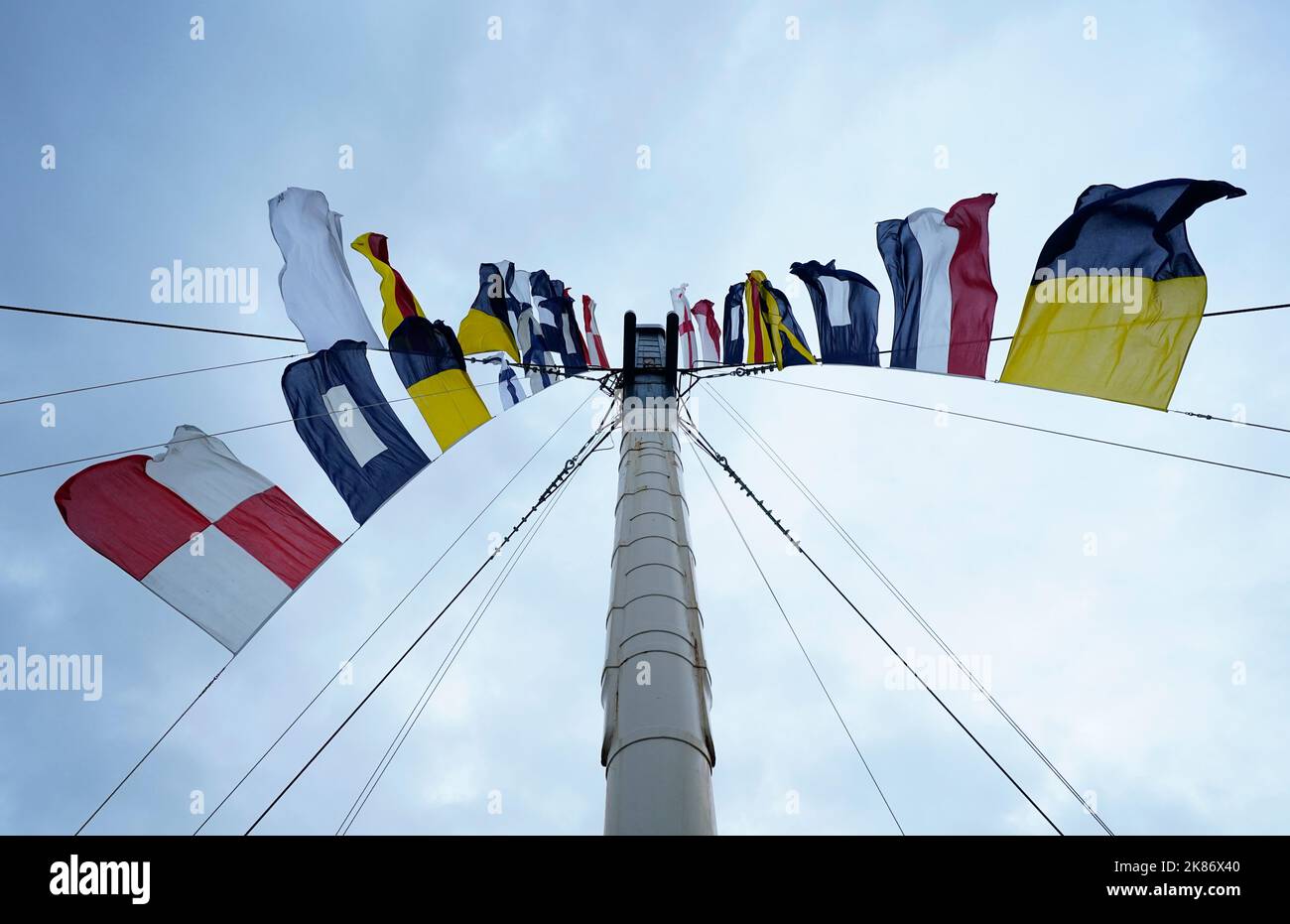 Signal flags forming part of the message issued by Vice-Admiral Lord ...