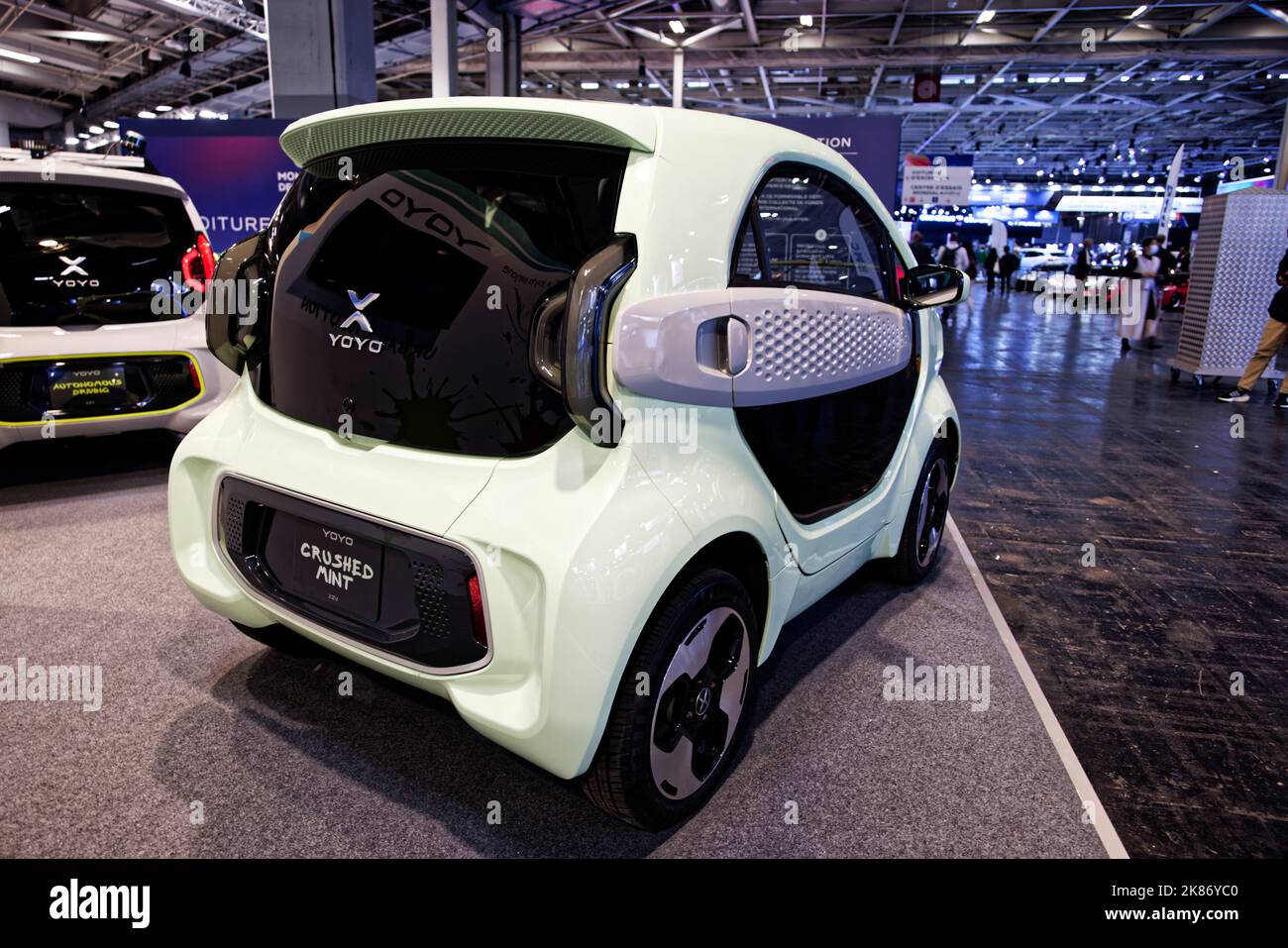 Paris, France. 17th Oct, 2022. A XEV Yoyo is displayed on the XEV booth during the 2022 edition ...
