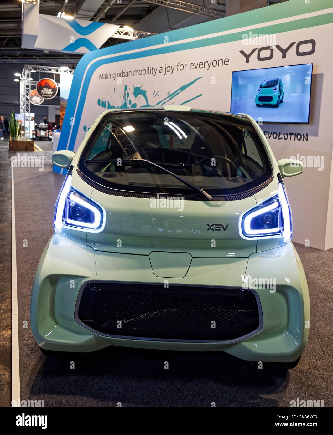 Paris, France. 17th Oct, 2022. A XEV Yoyo is displayed on the XEV booth during the 2022 edition ...