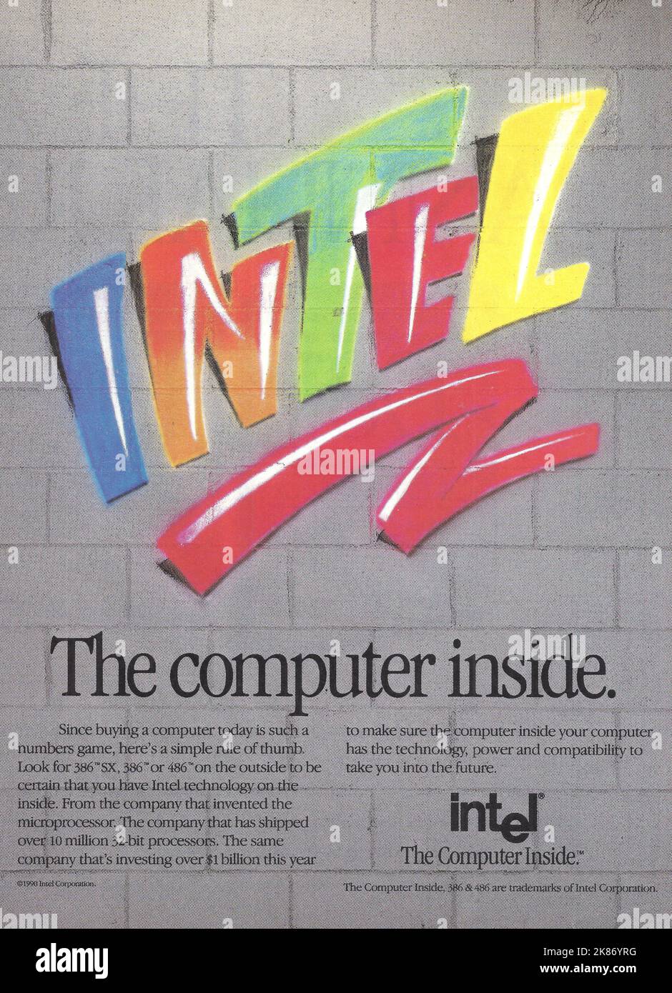 Intel computer Intel computers vintage magazine advertisement Stock ...