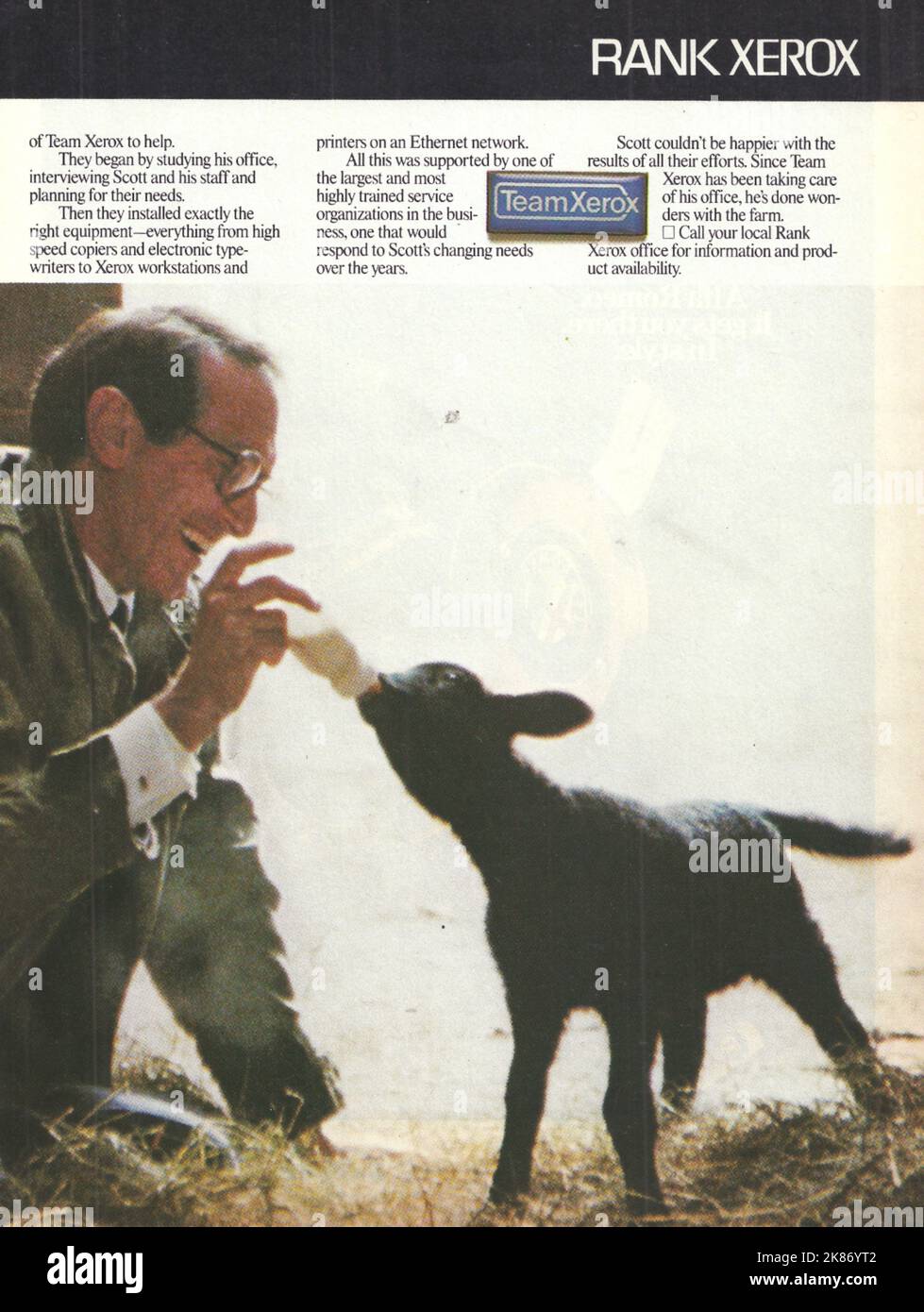 Rank Xerox vintage magazine advertisement Rank Xerox paper advert Stock ...