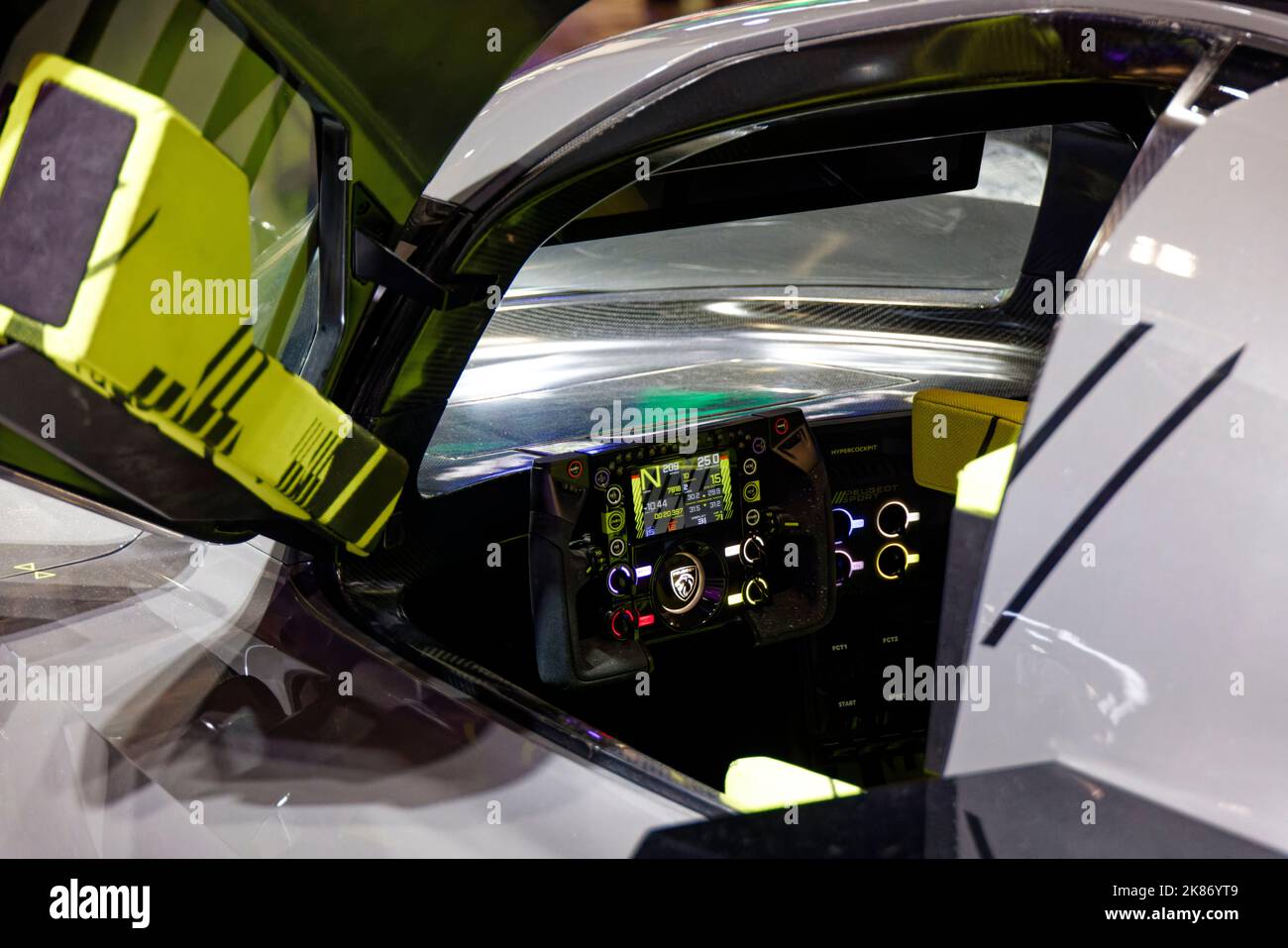 Paris, France. 17th Oct, 2022. The Peugeot 9X8 Hybrid Hypercar is ...