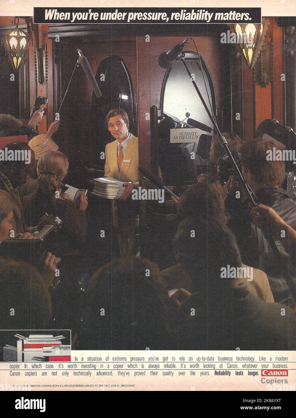 Canon copiers advertisement vintage paper advert of Canon Stock Photo ...