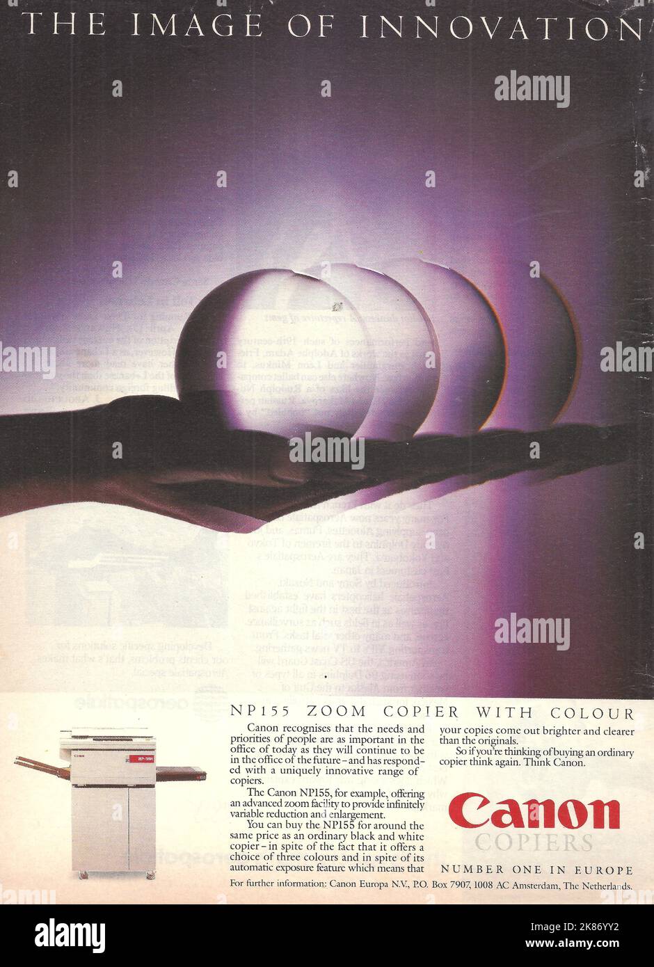Canon copier Canon copy machine Canon old vintage magazine advertisement Stock Photo - Alamy