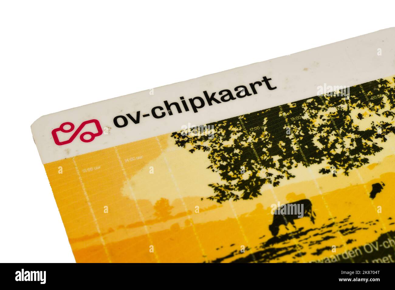 Netherlands. June 2022. The Dutch public transportation card called 'OV ...