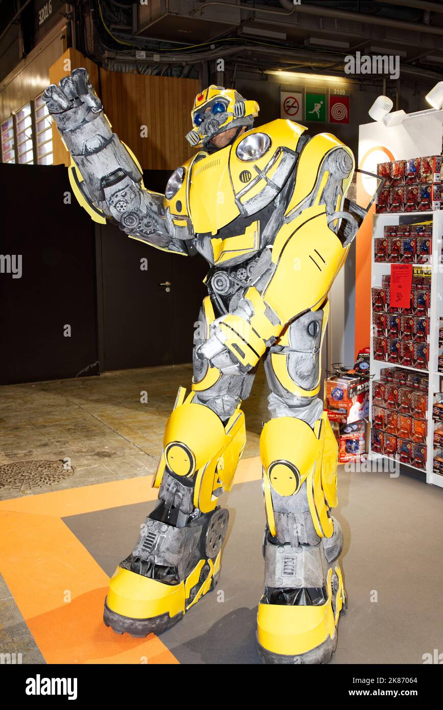 Paris, France. 17th Oct, 2022. A Transformers BumbleBee is displayed ...