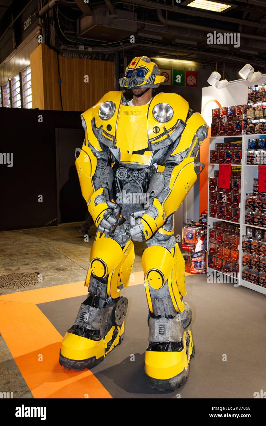 Paris, France. 17th Oct, 2022. A Transformers BumbleBee is displayed ...