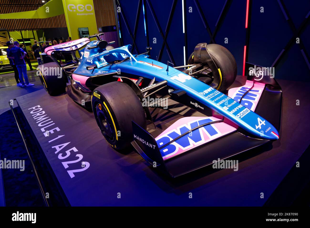 Paris, France. 17th Oct, 2022. A Formule 1 A522 is displayed on the ...