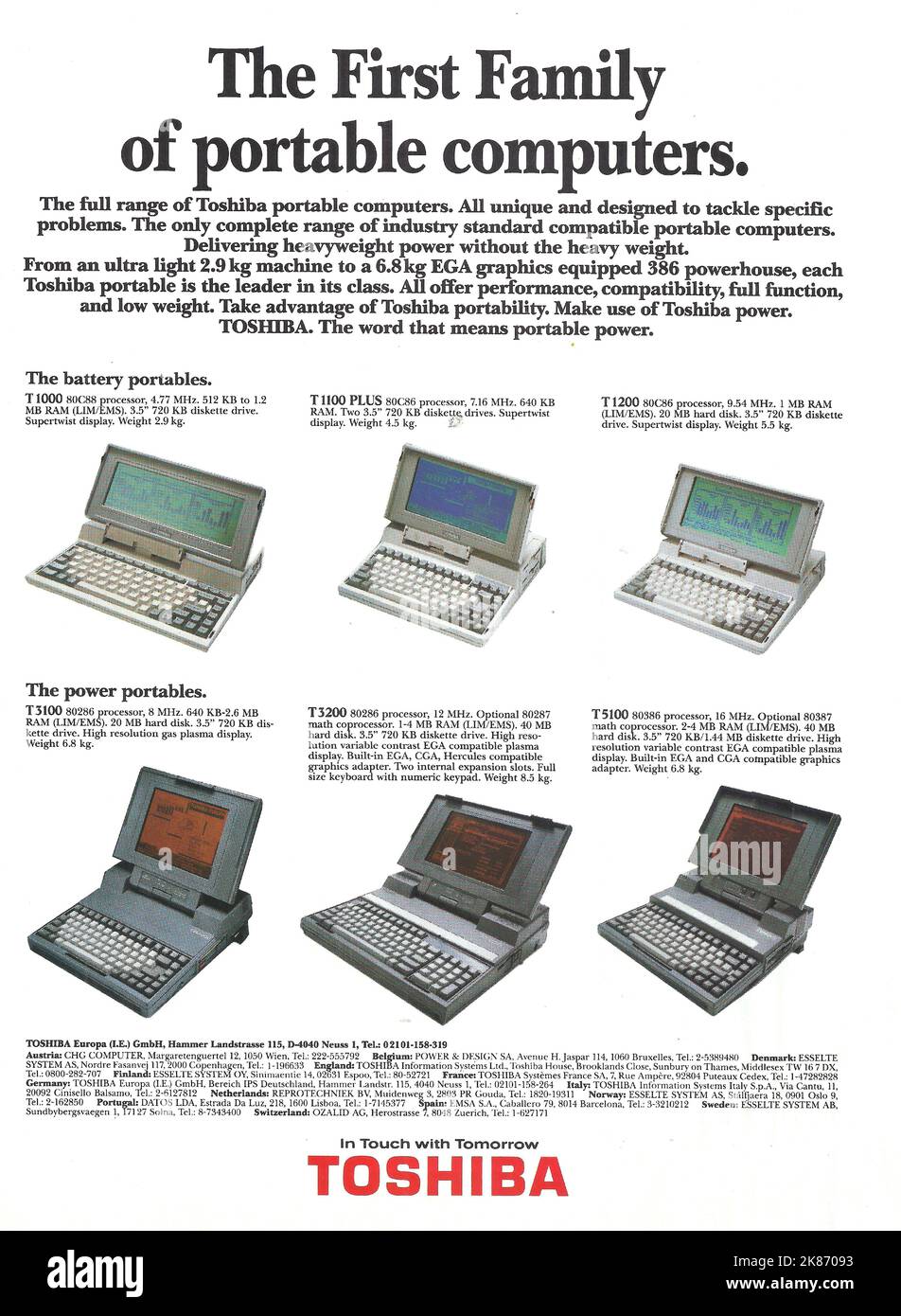 Toshiba portable computer Toshiba laptop vintage magazine advertisement ...