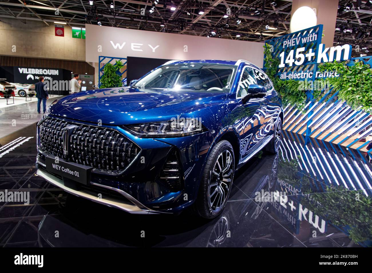 Paris, France. 17th Oct, 2022. The Wey Coffee 01 is displayed on the ...