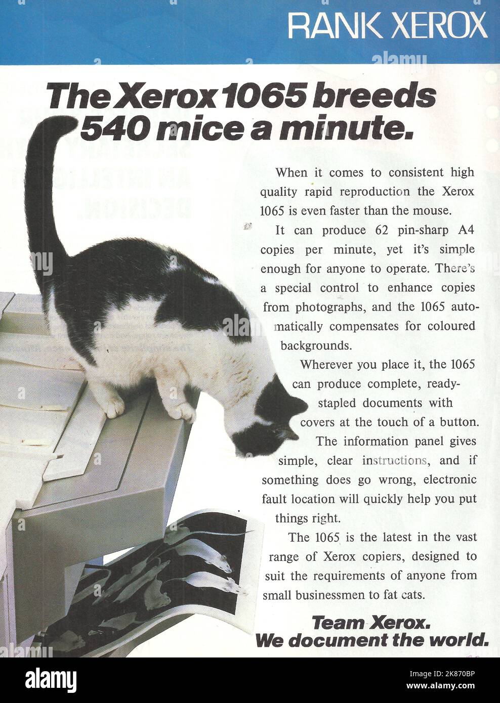 Rank Xerox vintage magazine advertisement Rank Xerox paper advert Rank ...