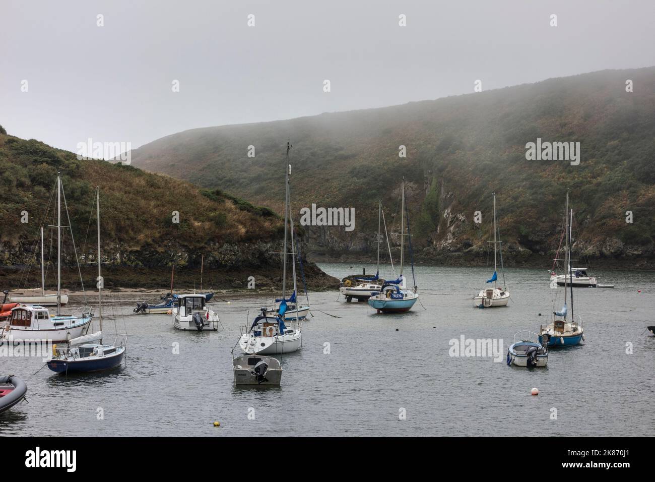 Boats moored at Solva Harbour, Pembrokeshire, Wales Stock Photo - Alamy