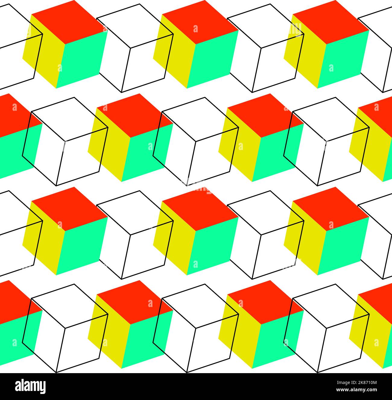 Colorful box grid pattern Cut Out Stock Images & Pictures - Alamy
