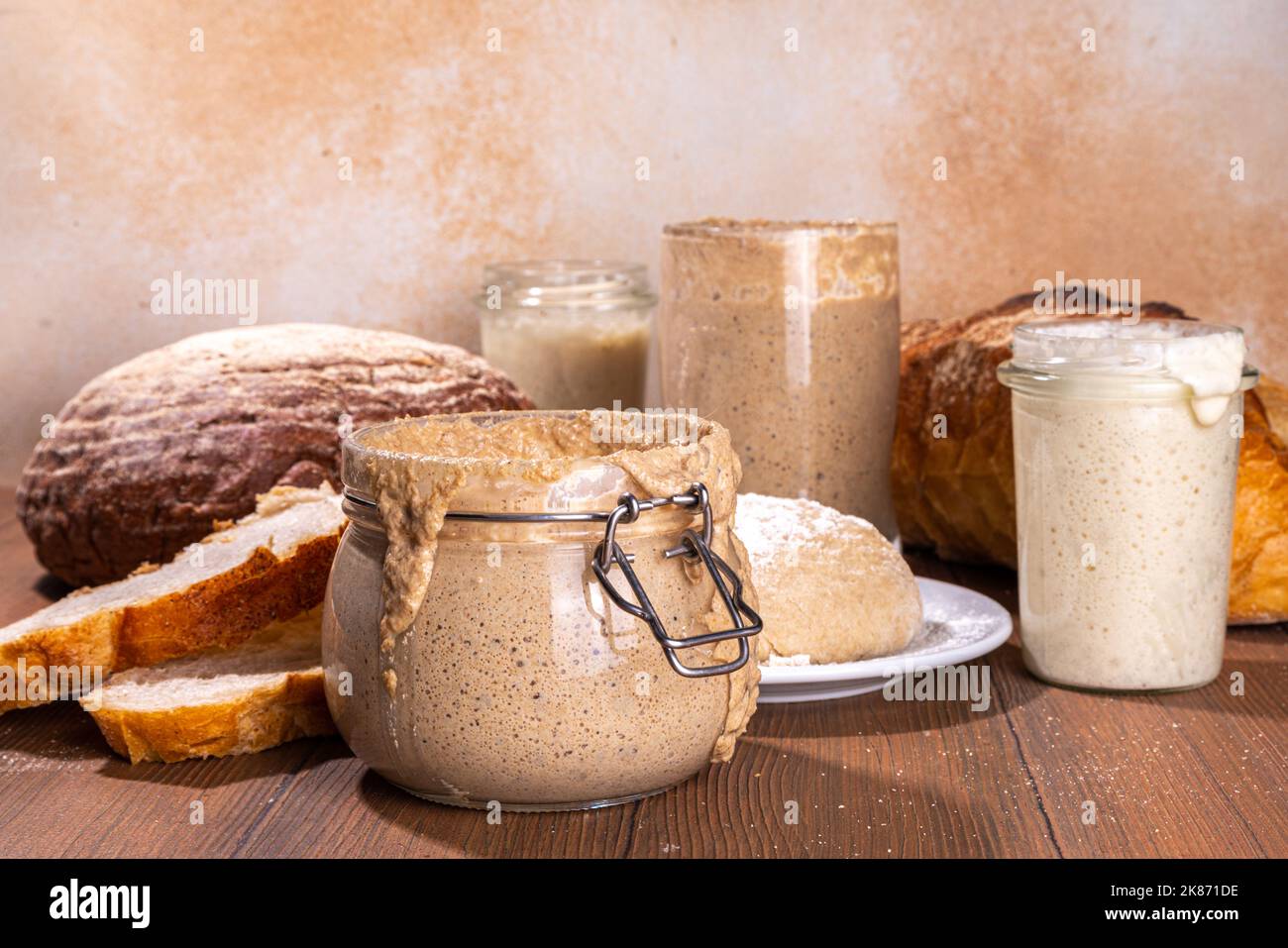 Healthy lifestyle, gluten free fermenting diet. Homemade sourdough ...