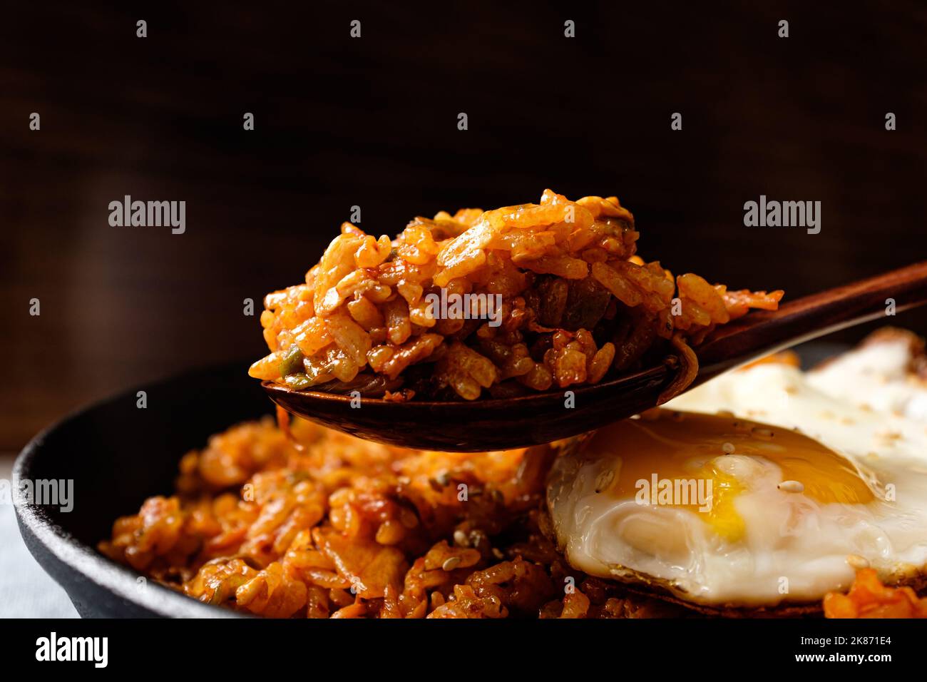 Korean food kimchi fried rice with kimchi and rice Stock Photo - Alamy