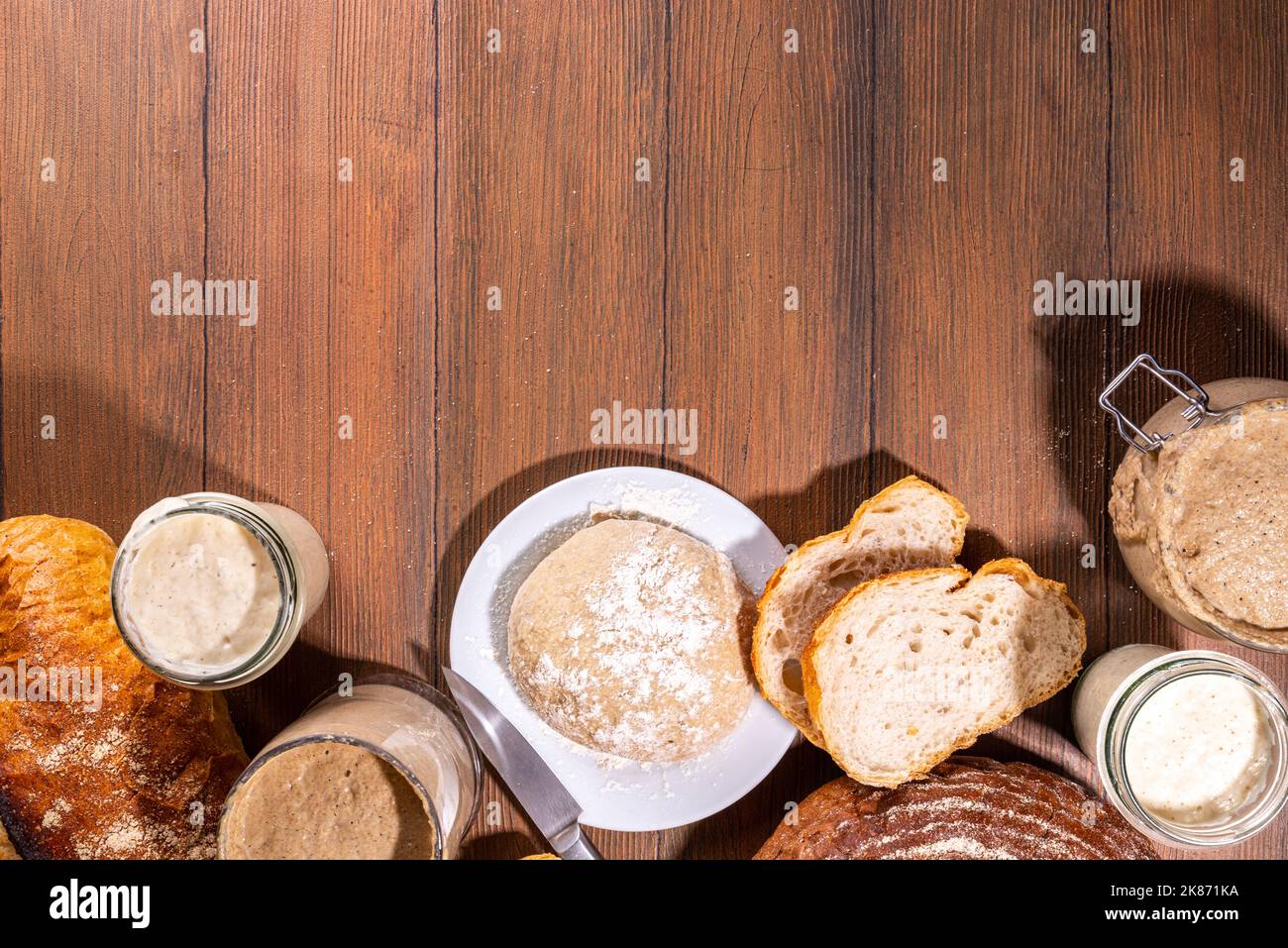 Healthy lifestyle, gluten free fermenting diet. Homemade sourdough ...