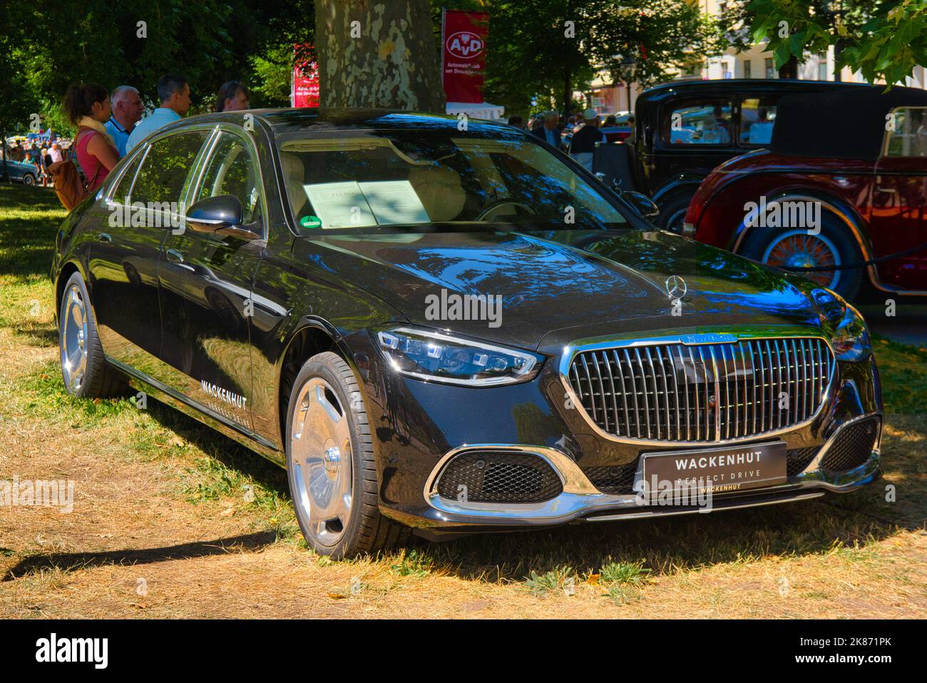 BADEN BADEN, GERMANY - JULY 2022: black MERCEDES-BENZ S-CLASS MERCEDES ...