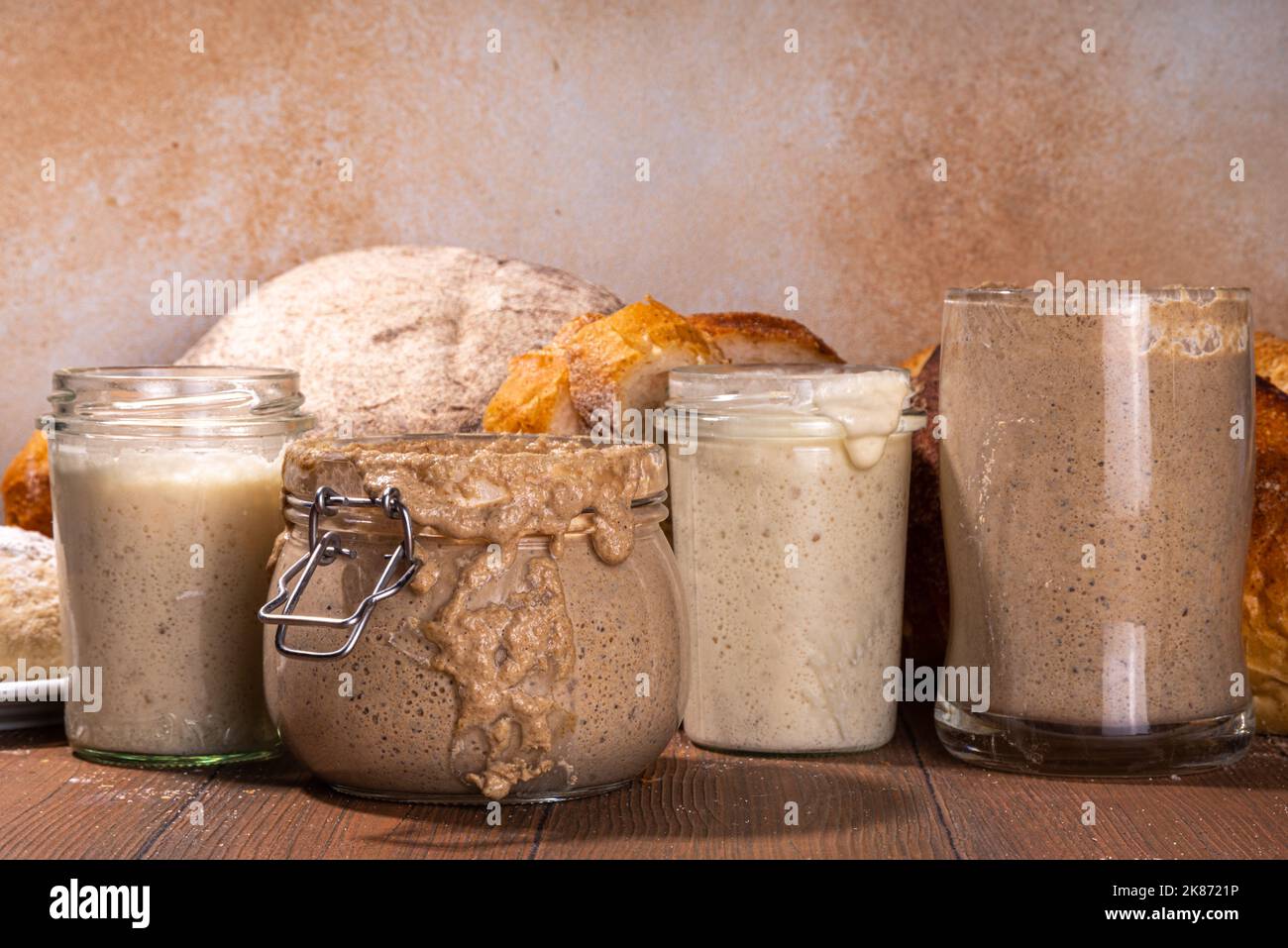 Healthy lifestyle, gluten free fermenting diet. Homemade sourdough ...