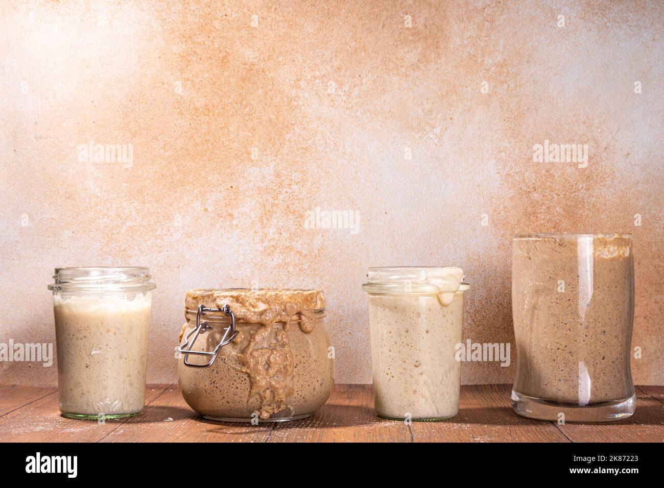 Healthy lifestyle, gluten free fermenting diet. Homemade sourdough ...