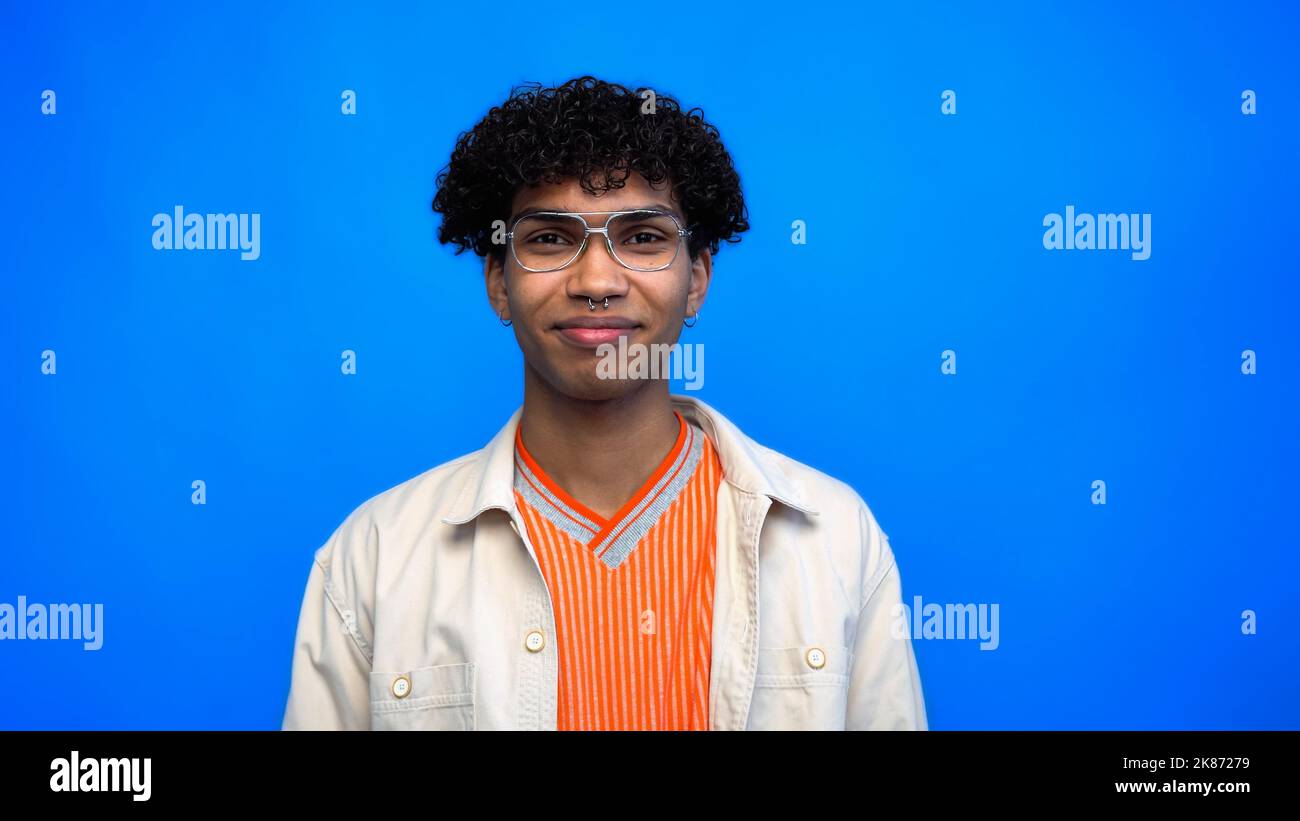 Stylish African American Man In Eyeglasses Looking At Camera Isolated