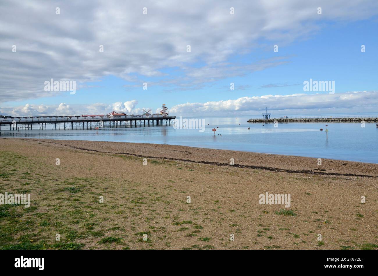 The pier at Herne Bay in Kent, England. Until it was damaged by a storm ...