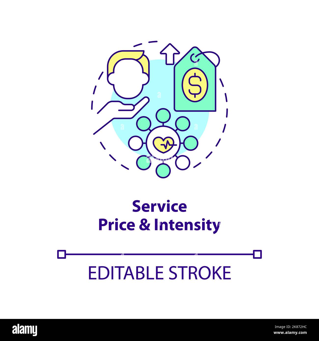Service price and intensity concept icon Stock Vector Image & Art - Alamy