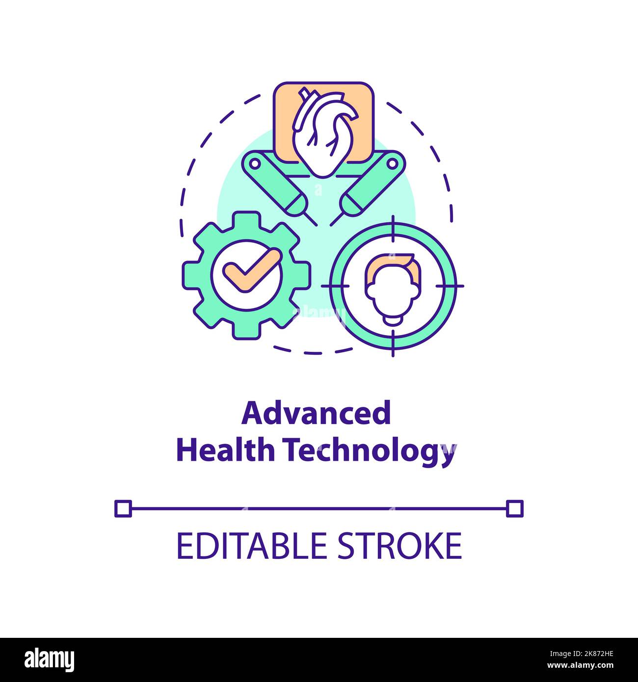 Advanced health technology concept icon Stock Vector Image & Art - Alamy