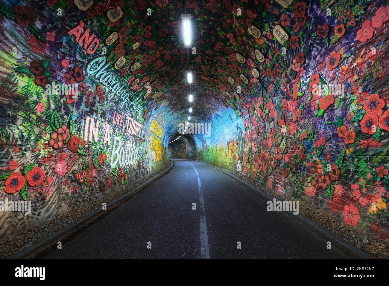 A beautiful floral painting on the walls of the Colinton Station and ...