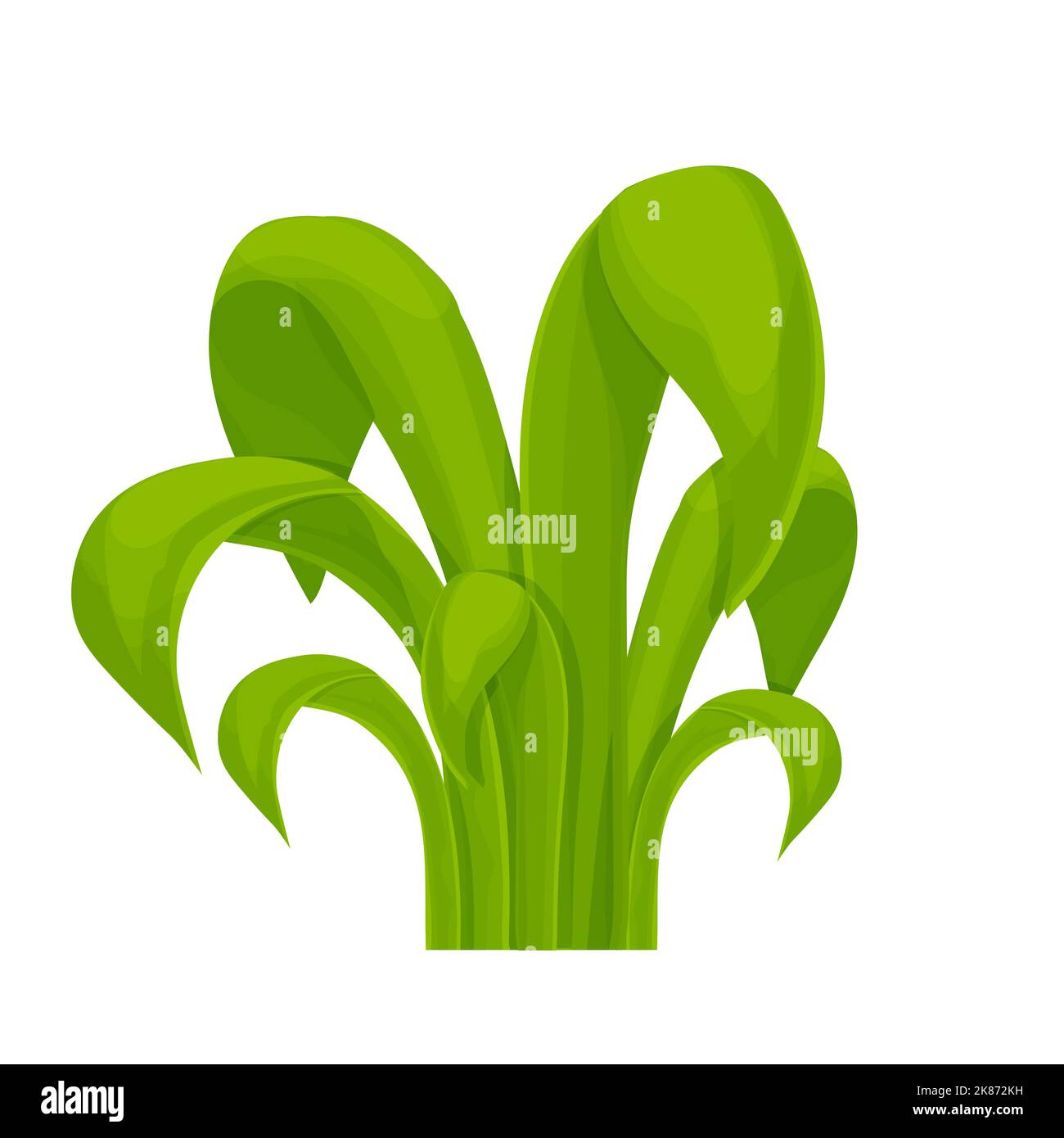 Grass in cartoon style isolated on white background. Decoration, design ...