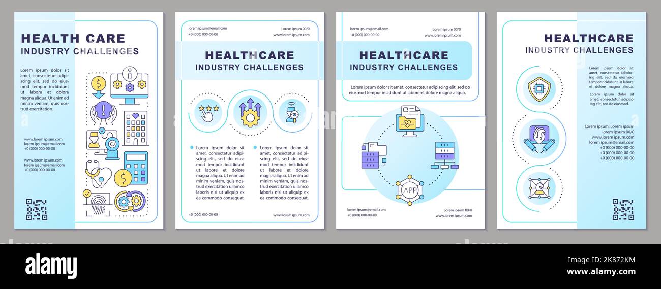Medical sector challenges brochure template Stock Vector Image & Art ...