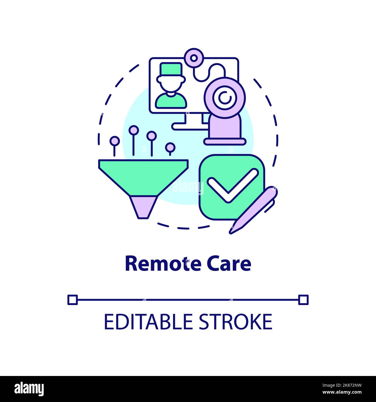 Remote care concept icon Stock Vector Image & Art - Alamy