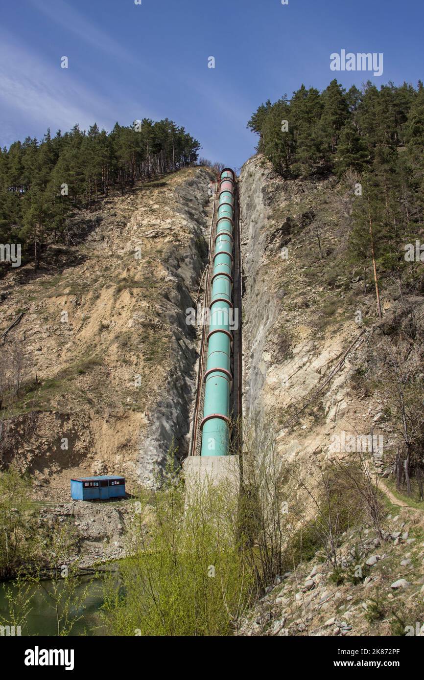 Hydroelectric pipe ( under construction Stock Photo - Alamy