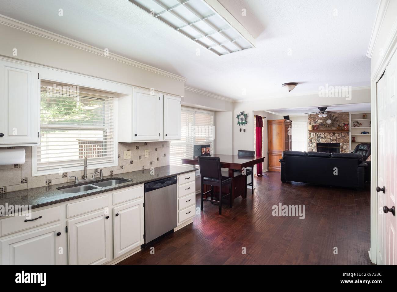 The interior of a luminous house with brightly colored walls in Kansas ...