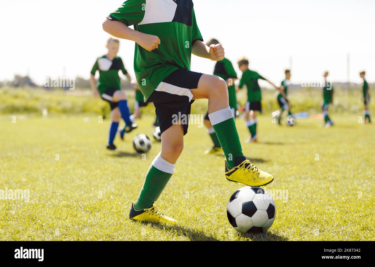 Outdoor Physical Education for Children. Football Education for Kids ...