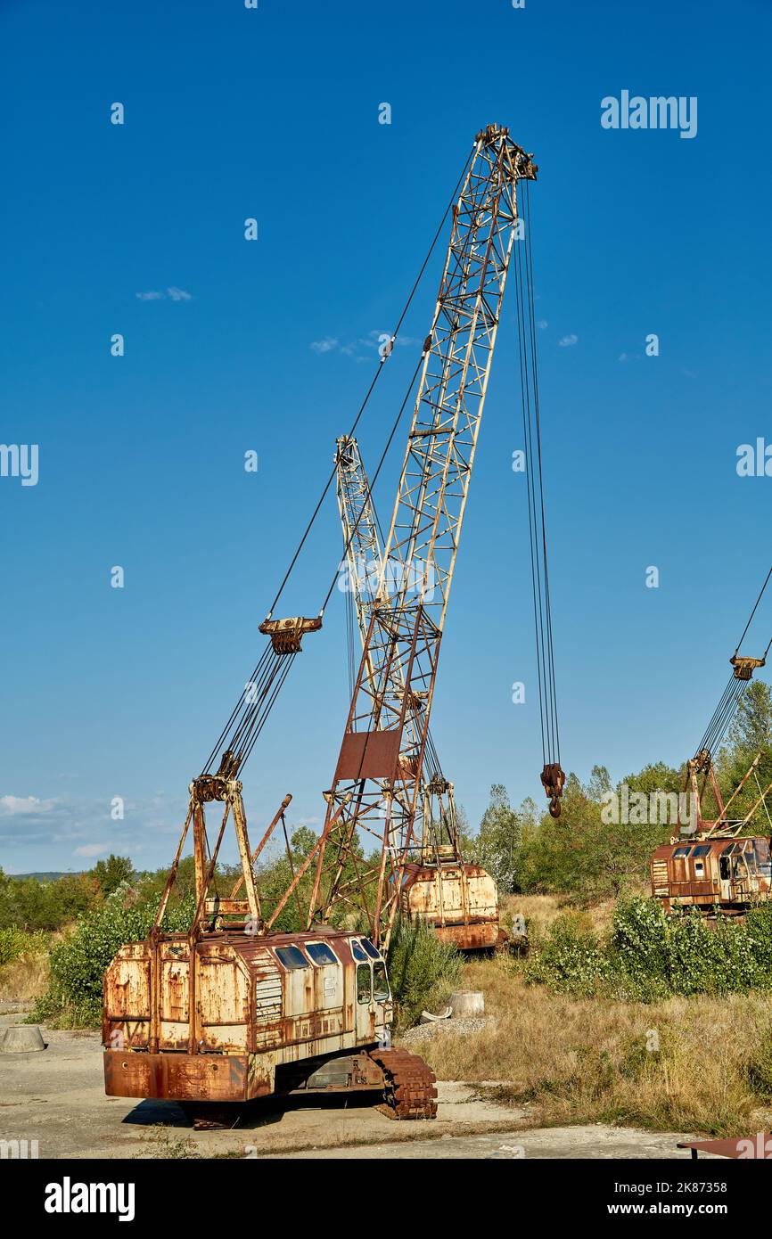 Old electric power crane hi-res stock photography and images - Alamy