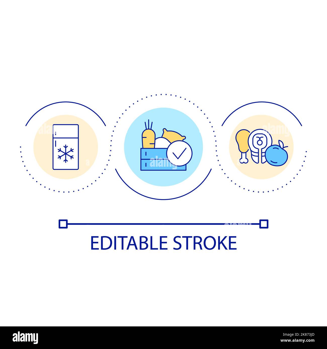 Healthy food storing loop concept icon Stock Vector Image & Art - Alamy