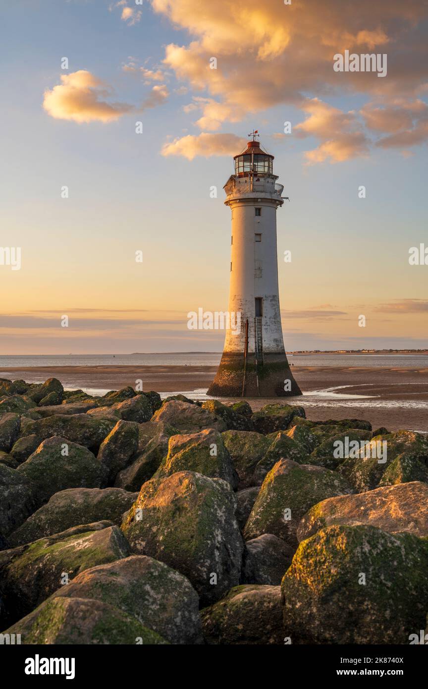 Perch Rock lighthouse, The Wirral, New Brighton, Cheshire, England ...