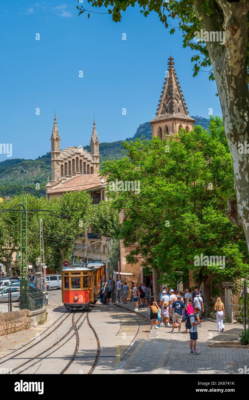 Palma to Soller tram in Soller, Majorca, Balearic Islands, Spain ...