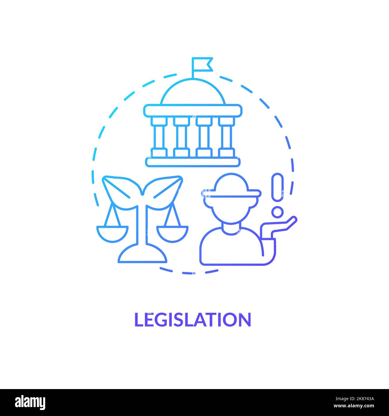 Farming legislation blue gradient concept icon Stock Vector Image & Art ...