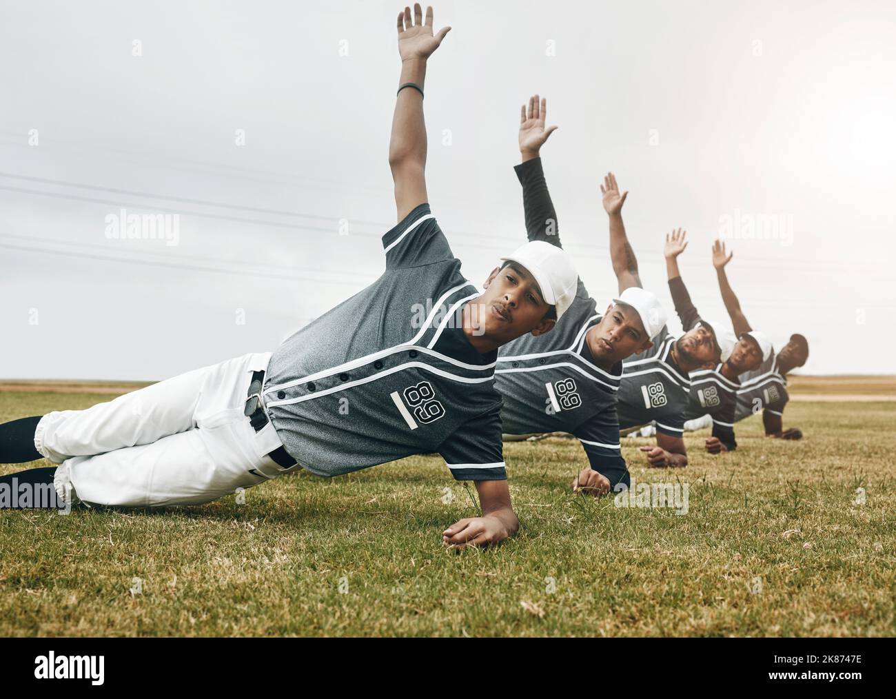 Team people doing stretching on hi-res stock photography and images - Alamy