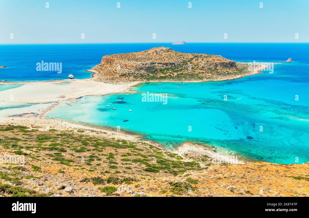 Balos Bay, Gramvousa Peninsula, Chania, Crete, Greek Islands, Greece ...