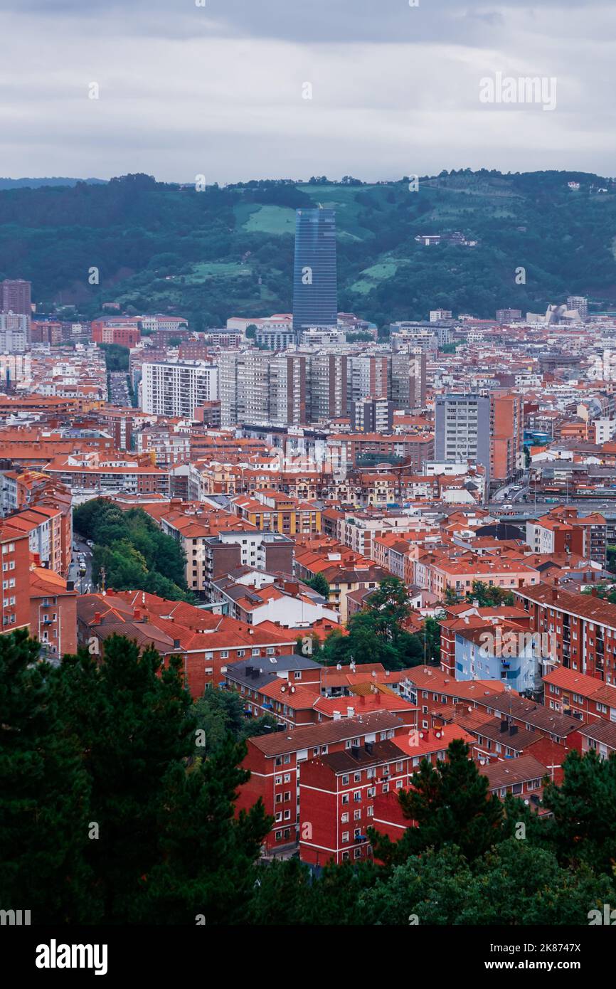 city view from Bilbao city, basque country, spain, travel destinations ...