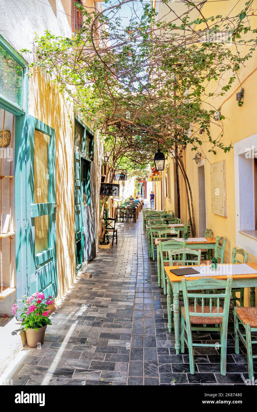Old town, Rethymno, Crete, Greek Islands, Greece, Europe Stock Photo ...