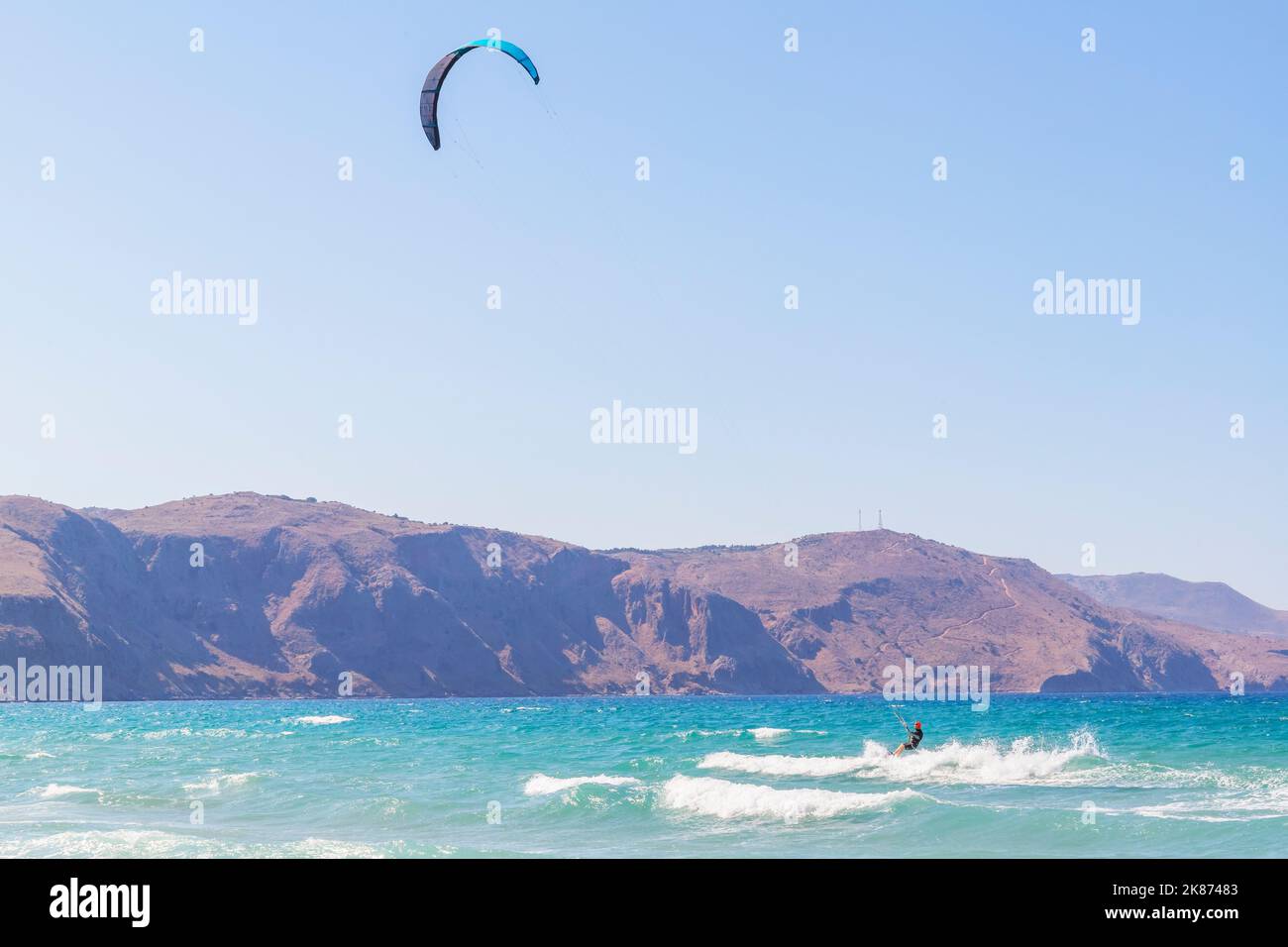Kitesurfing greek islands hi-res stock photography and images - Alamy