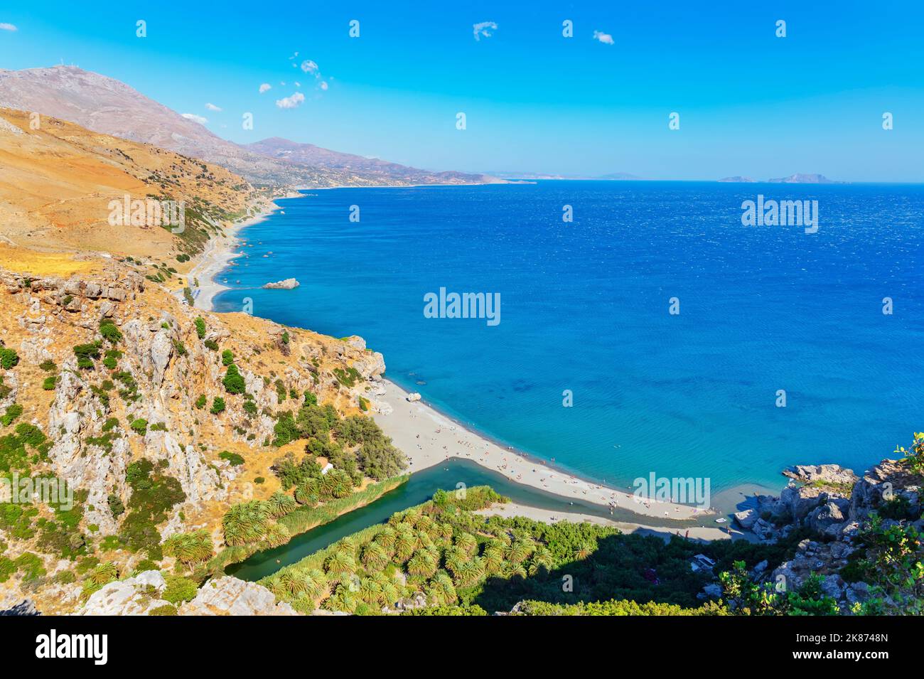 Preveli Beach, Rethymno, Crete, Greek Islands, Greece, Europe Stock ...