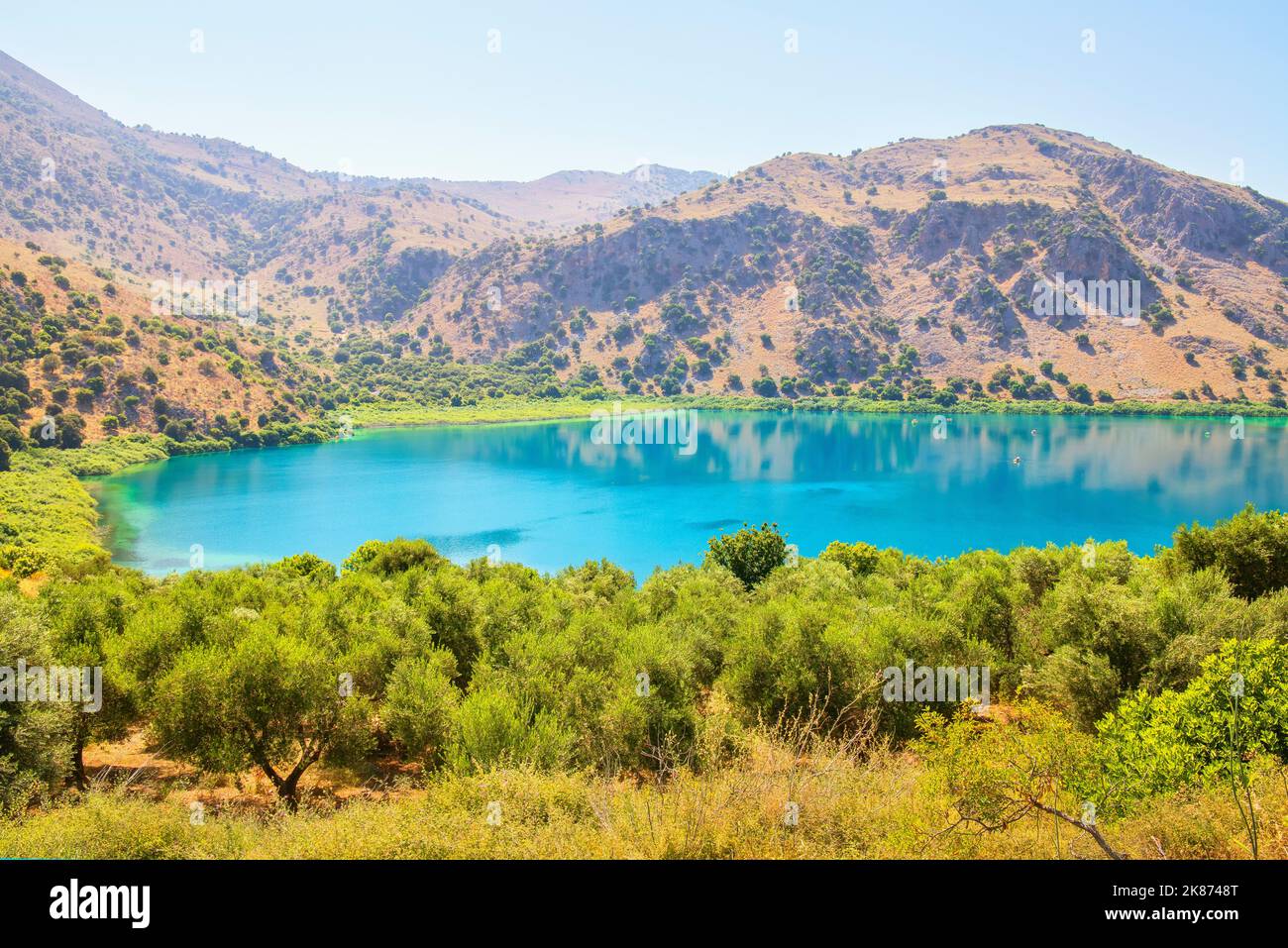 Lake Kournas, Georgioupolis, Chania, Crete, Greek Islands, Greece ...