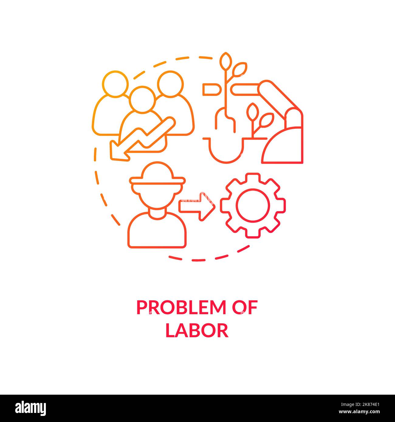 Issues of labor red gradient concept icon Stock Vector Image & Art - Alamy